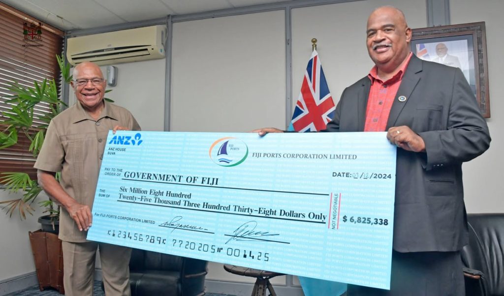 FIJI PORTS CORPORATION LIMITED HANDOVERS $6.8 MILLION DIVIDEND TO ...